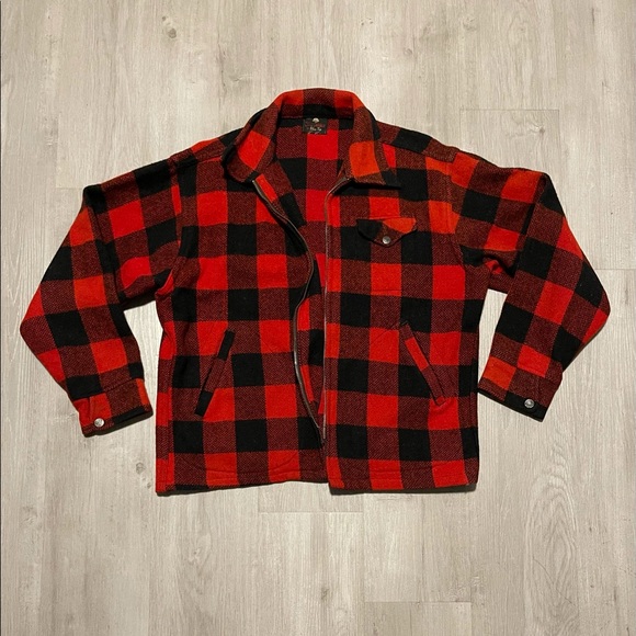 Unknown | Jackets & Coats | Vintage Chill Chaser Blue Top Wool Buffalo ...